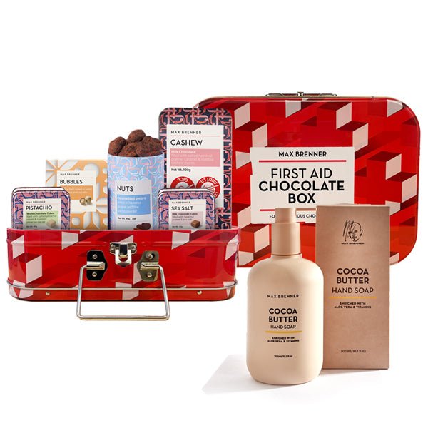 First Aid Chocolate Box & Hand Soap – Max Brenner